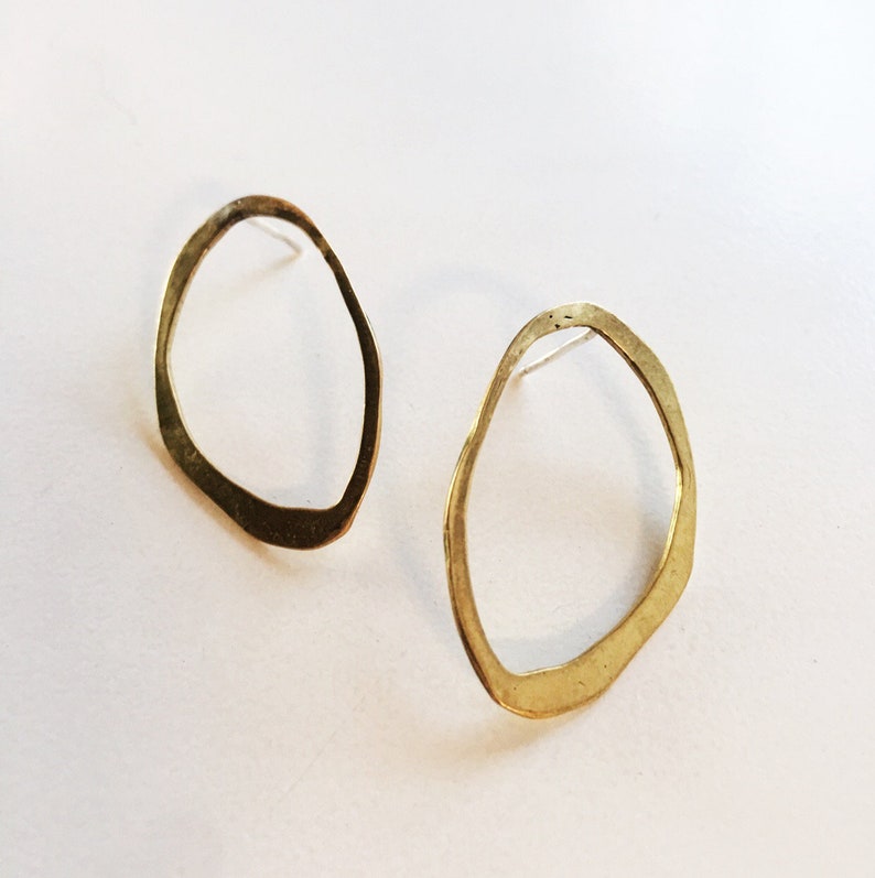 Imperfect Oval Earrings - Etsy