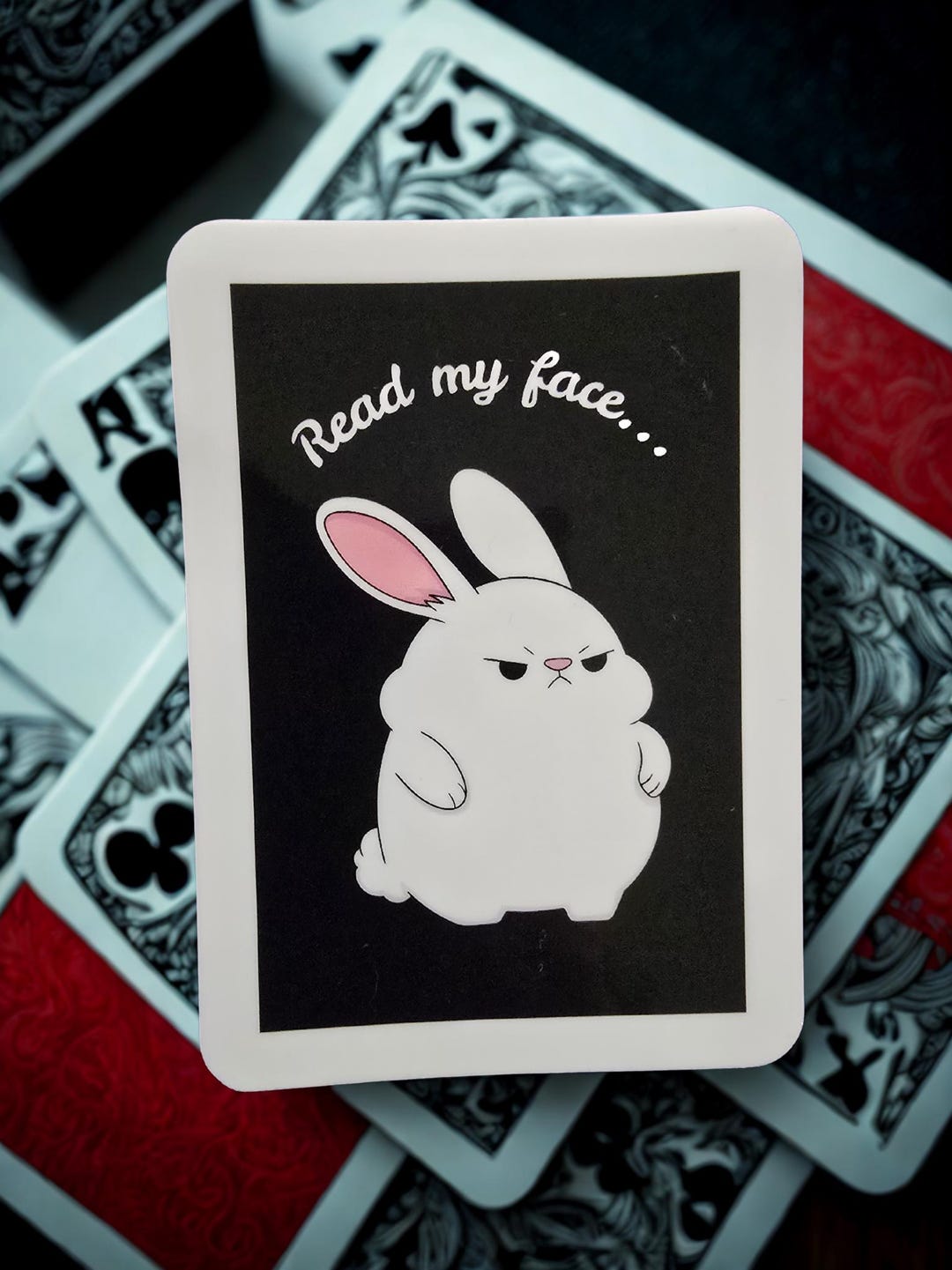 Read My Face Bunny Sticker With a Touch of Attitude. - Etsy