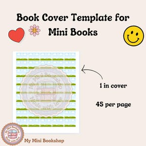 Mini-book Cover Template - Editable Canva File for Book Cover Front ...