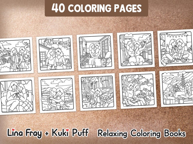 Glowing Girls: Coloring Book Featuring Girls in Cozy Moments by Lina ...