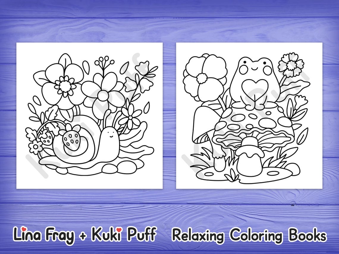 Blossom Paws: Bold & Easy Coloring Book With Plants, Flowers by Lina ...