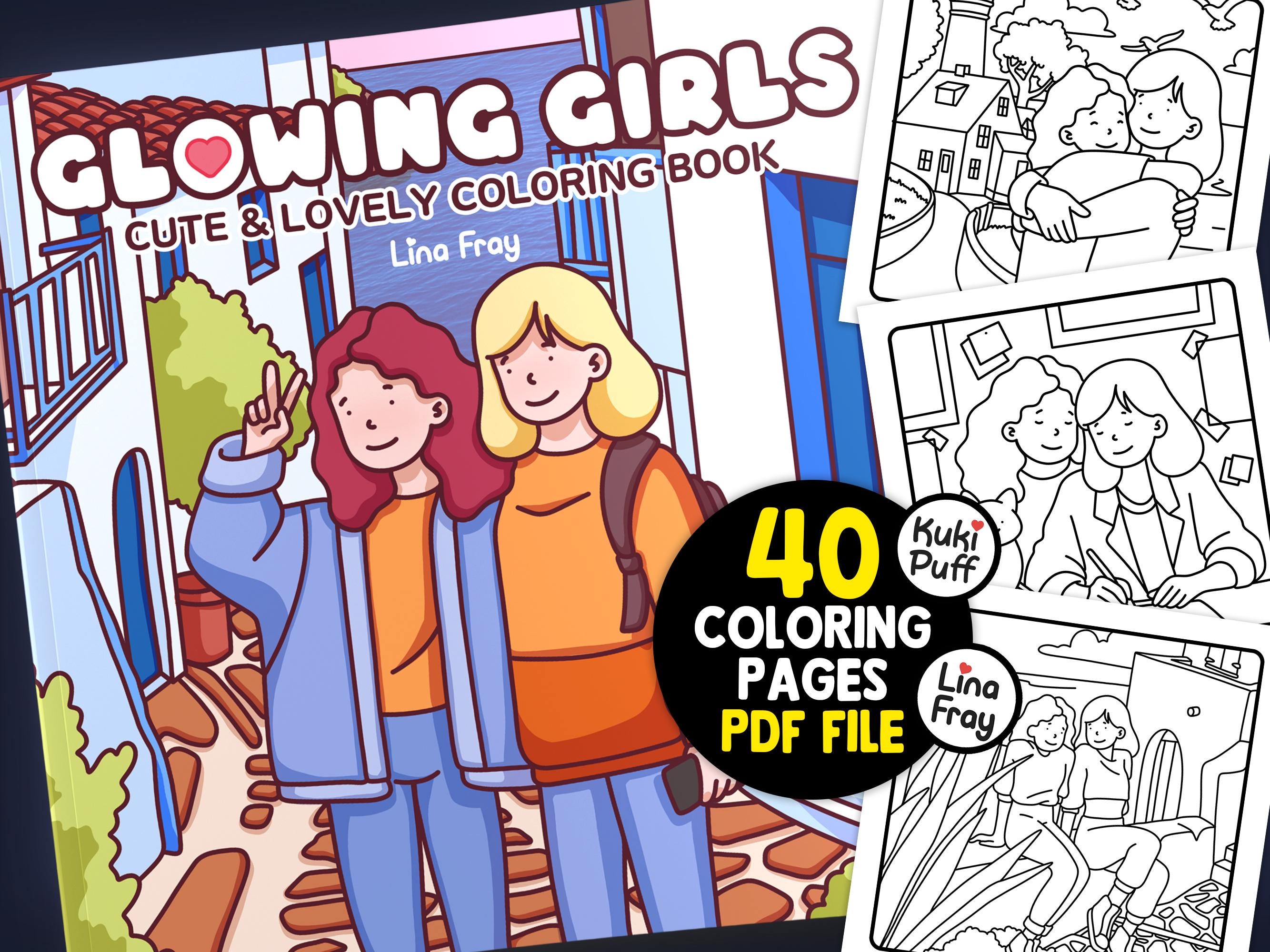 Glowing Girls: Coloring Book Featuring Girls in Cozy Moments by Lina ...