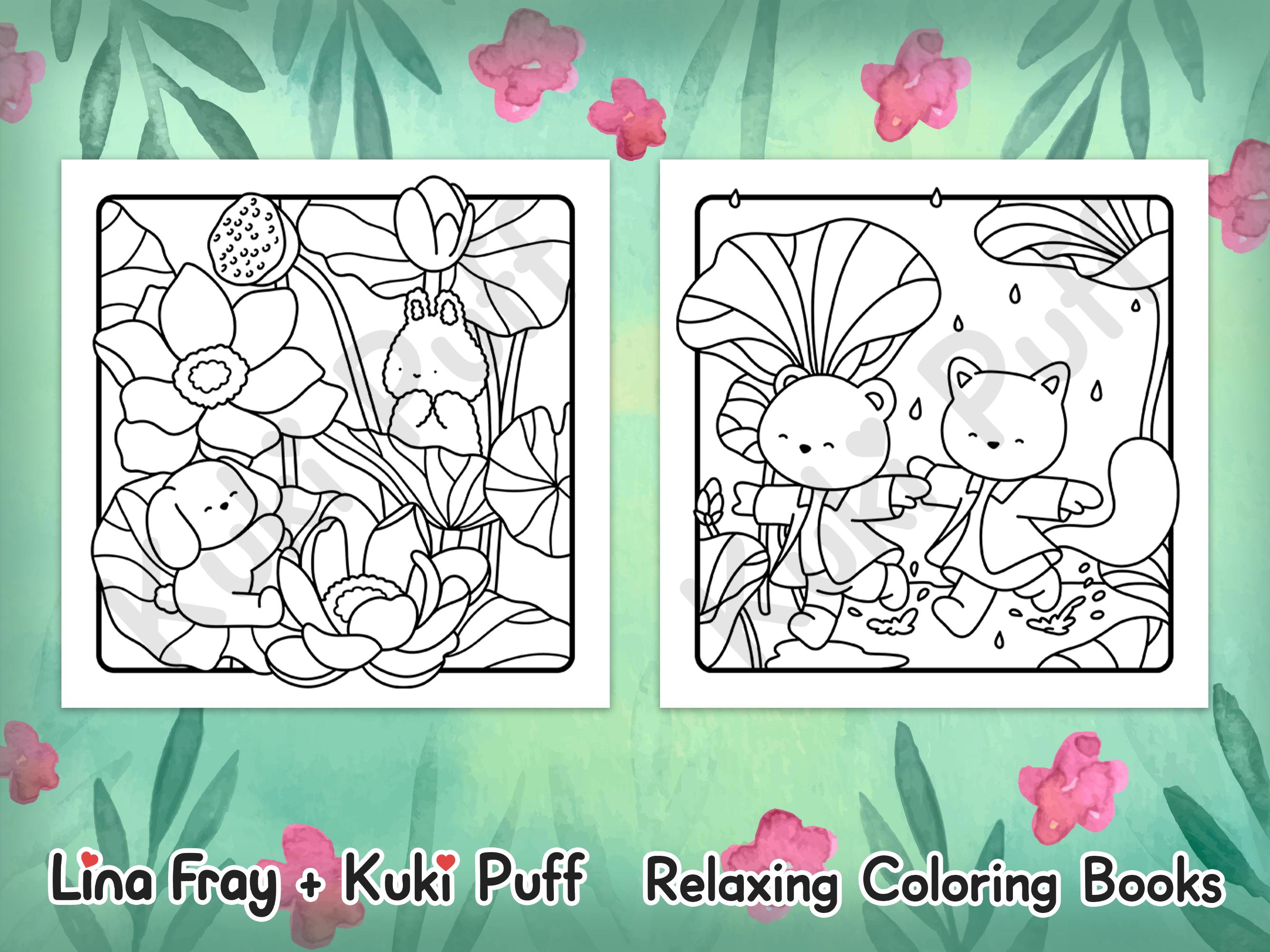 Spring Love: Coloring Book Cute Animals in Cozy Spring Scenes by Lina ...