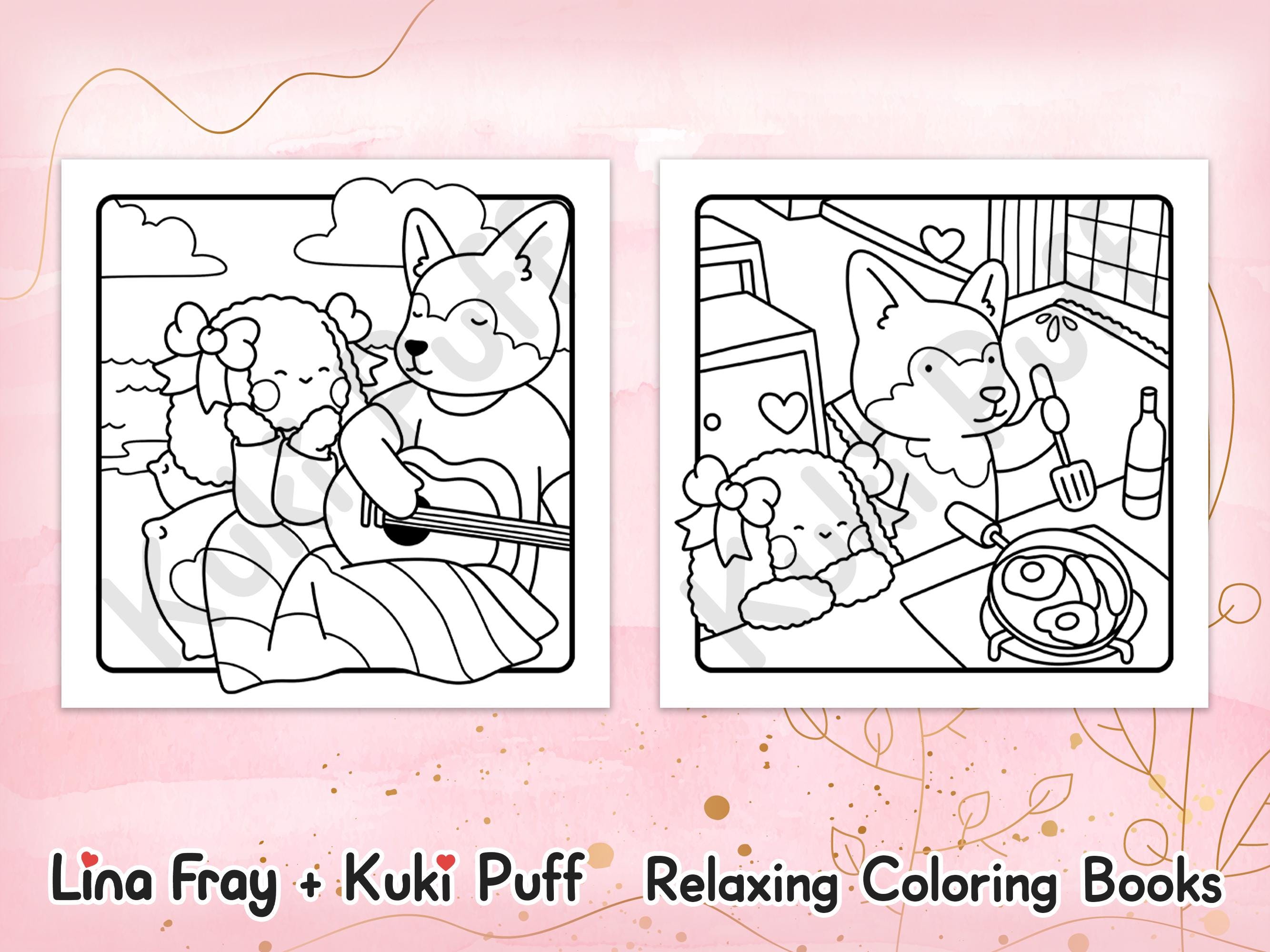 Tails of Love: Romantic Coloring Book Featuring Fox & Bunny by Lina ...