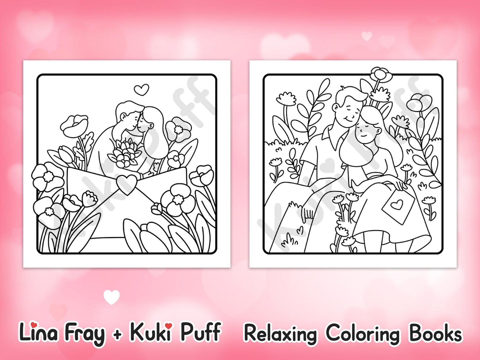 Dream Date: Romantic Coloring Book Featuring Couple on Dates by Lina ...