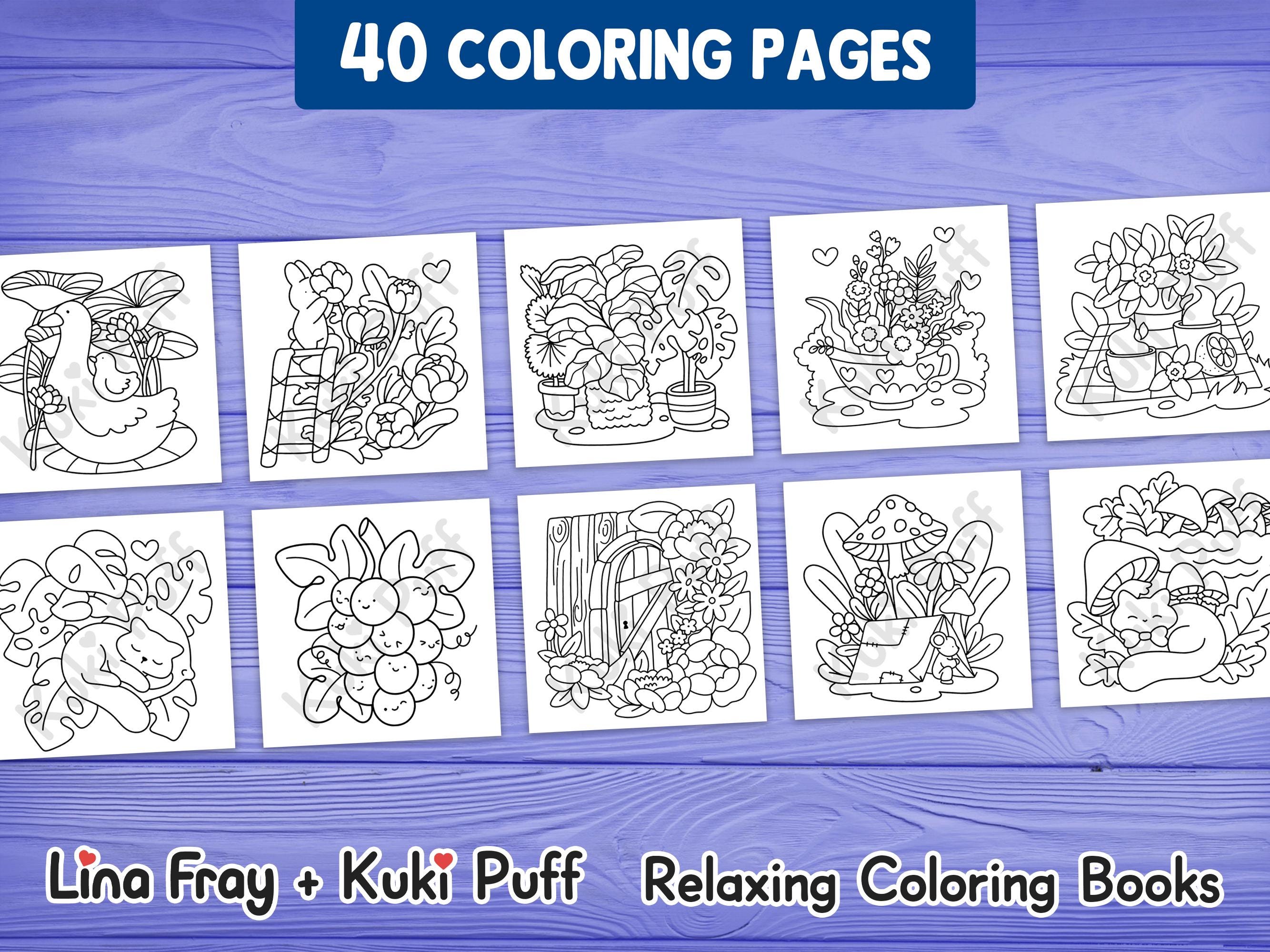 Blossom Paws: Bold & Easy Coloring Book With Plants, Flowers by Lina ...