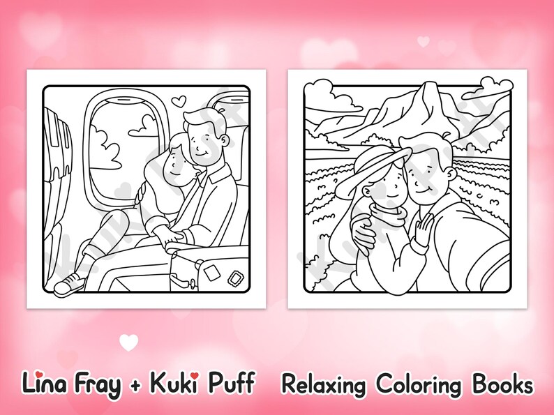 Dream Date: Romantic Coloring Book Featuring Couple on Dates by Lina ...