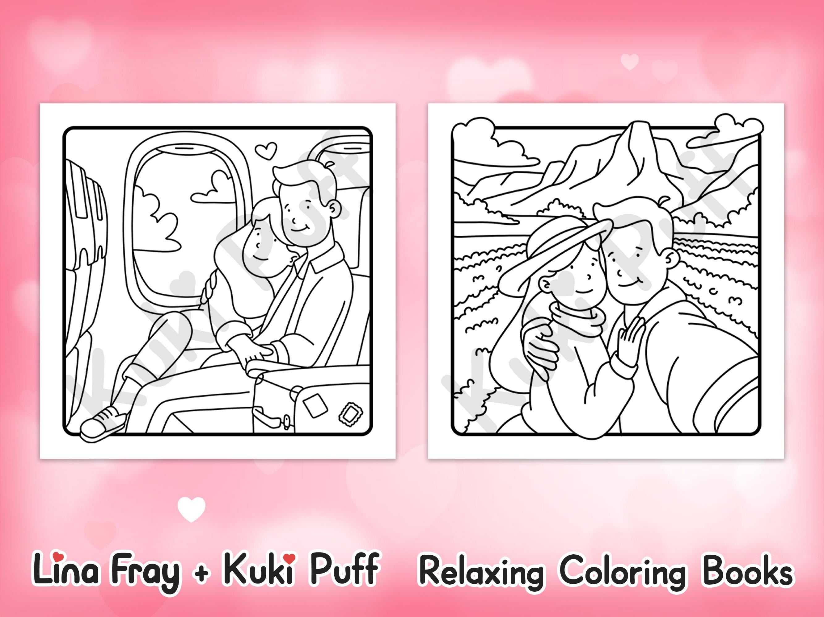 Dream Date: Romantic Coloring Book Featuring Couple on Dates by Lina ...