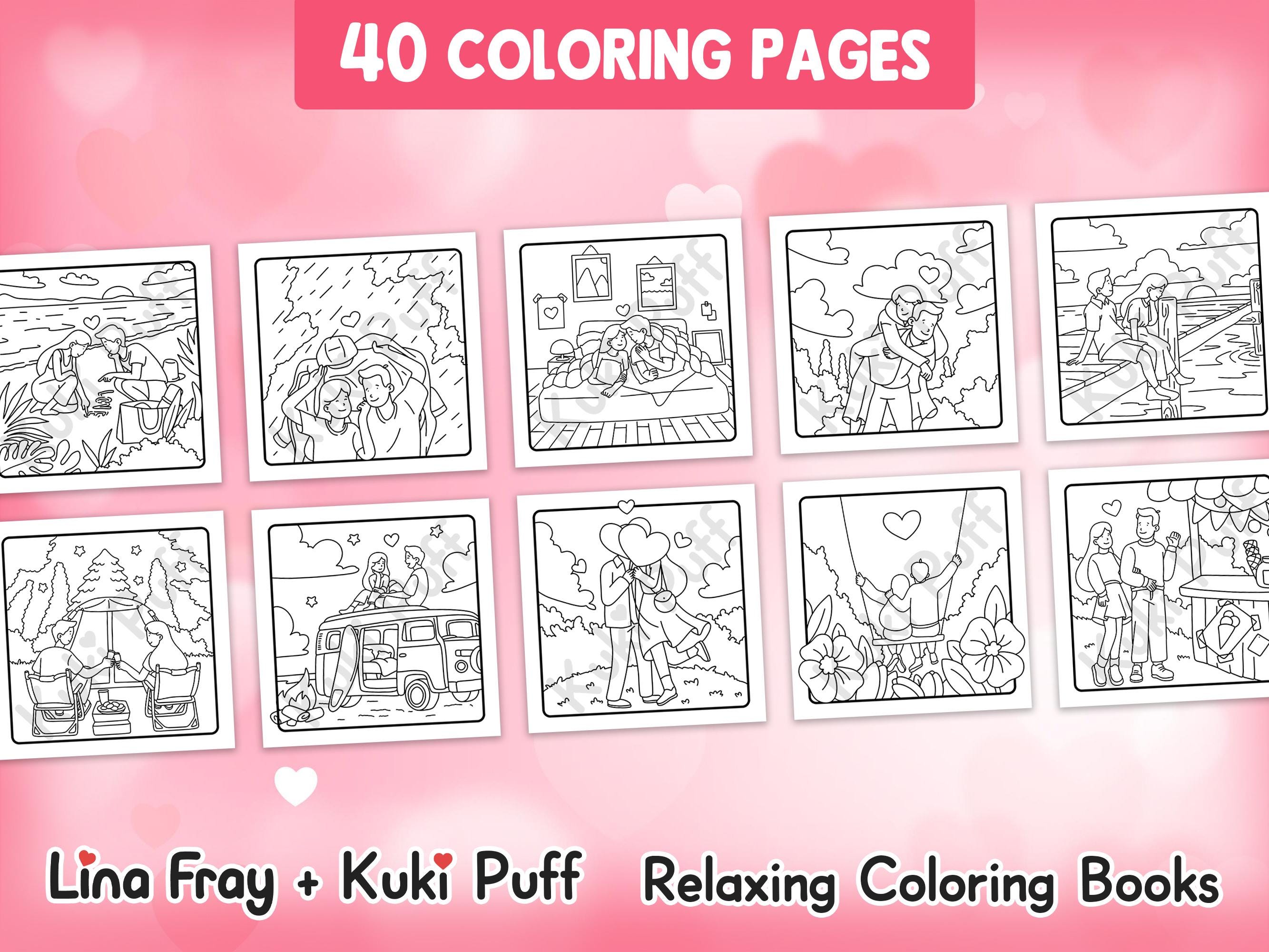 Dream Date: Romantic Coloring Book Featuring Couple on Dates by Lina ...