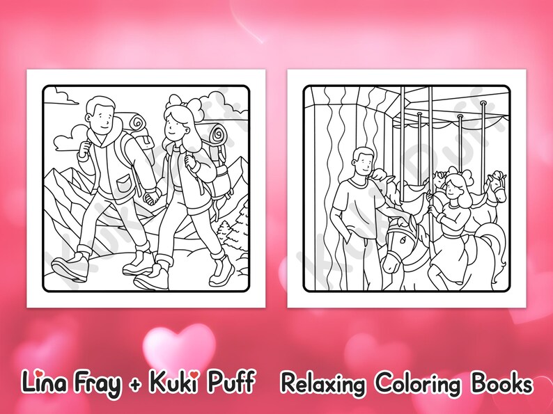 Love Voyage: Romantic Coloring Book With Traveling Couple by Lina Fray ...