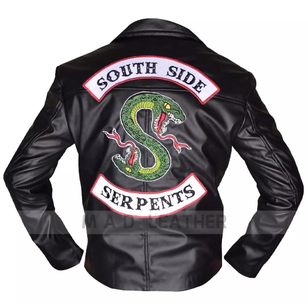 Men's Riverdale Southside Serpents Club Jughead Jones Real Leather ...