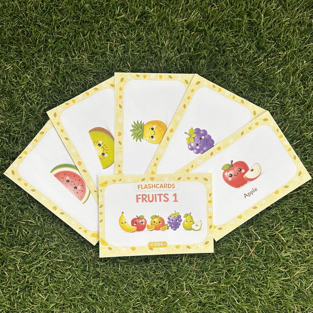 Fruit Flashcards for Kids Printable | English Vocabulary Cards ...