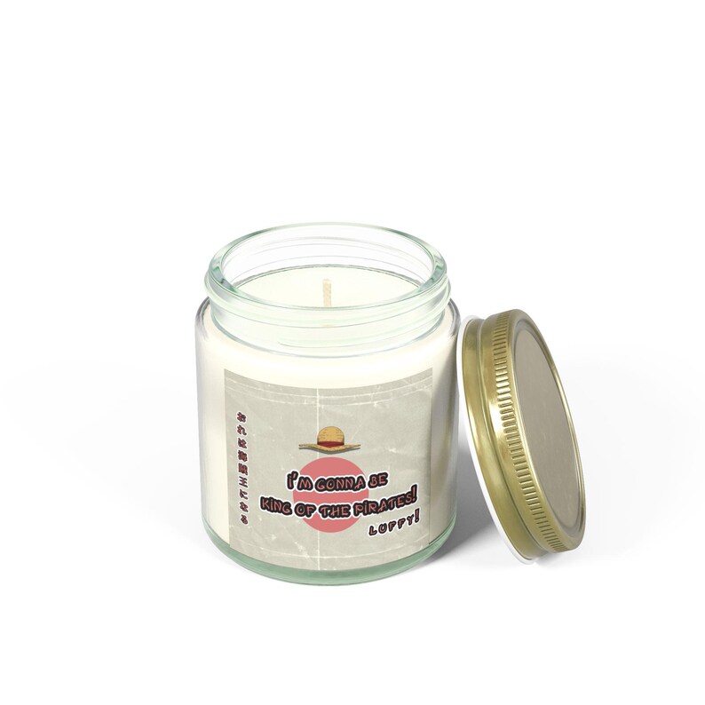 Luffy One Piece Candle, Anime Scented Candle, Straw Hat Pirate Soy ...