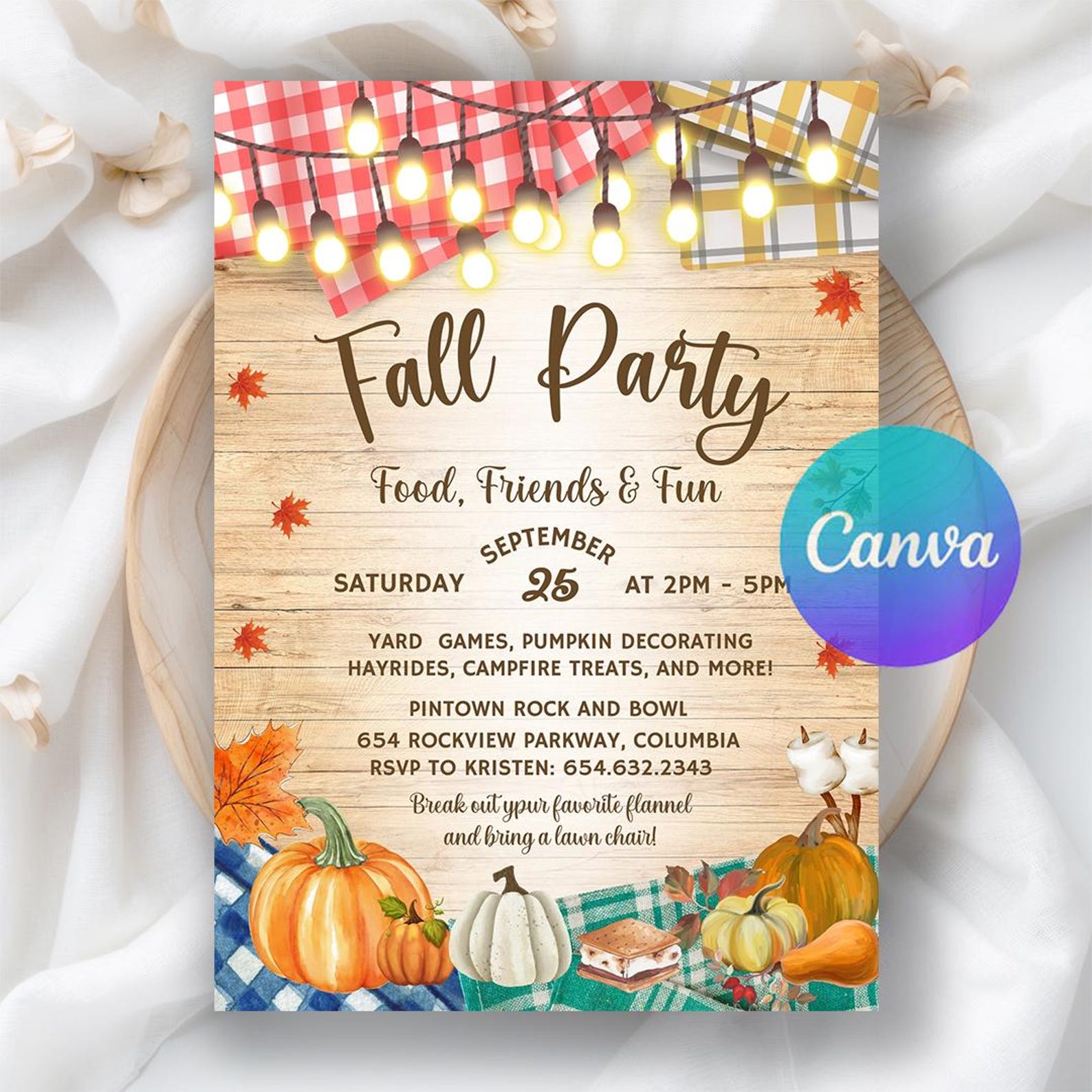 Fall Harvest Festival Invitation, Church Fall Festival Invite, Fall ...
