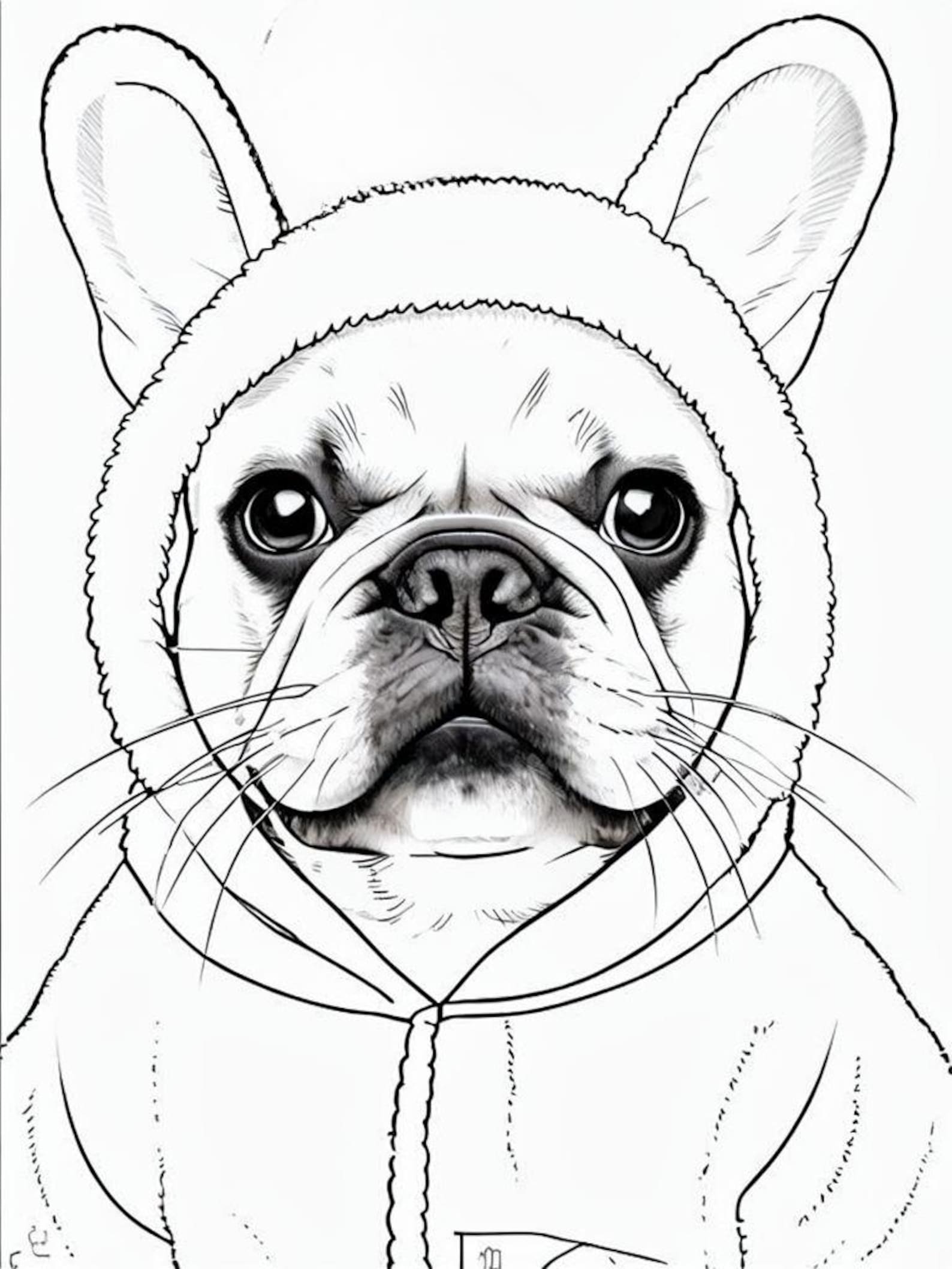Dog Coloring Pages, Frenchie Digital Coloring Book - Etsy