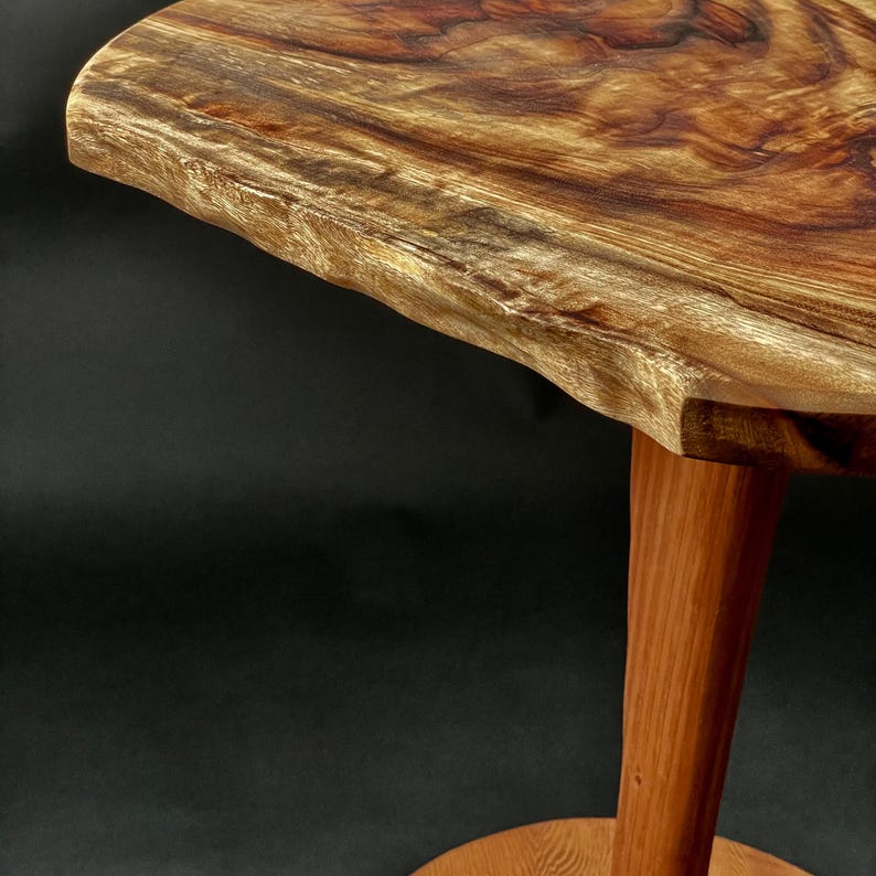 Handcarved Live-edge Wooden Side Table - Etsy