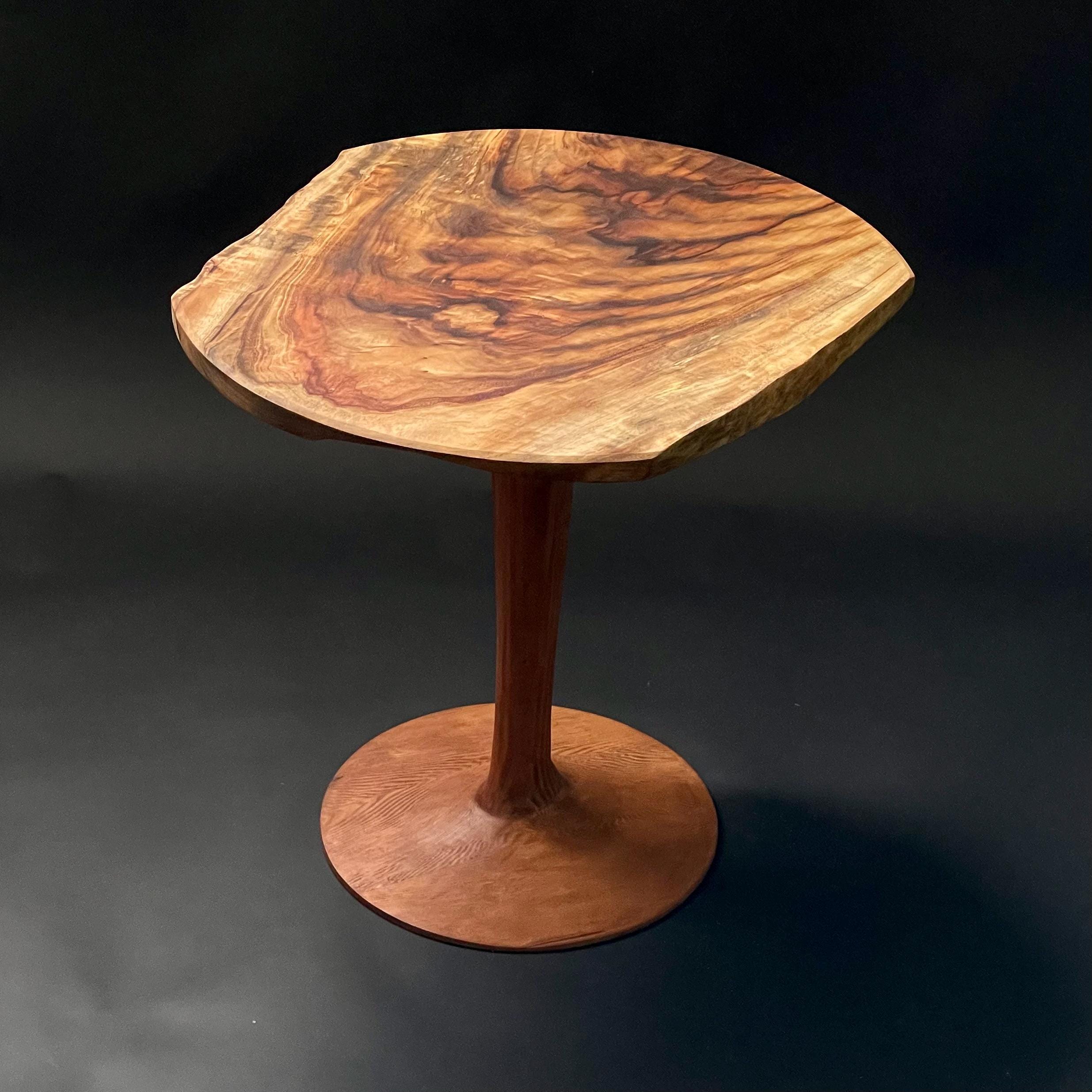 Handcarved Live-edge Wooden Side Table - Etsy