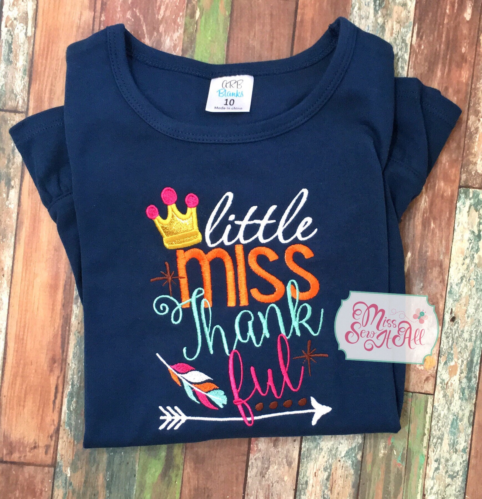 Little Miss Thankful Girls Thanksgiving Shirt, Custom Fall Design - Etsy