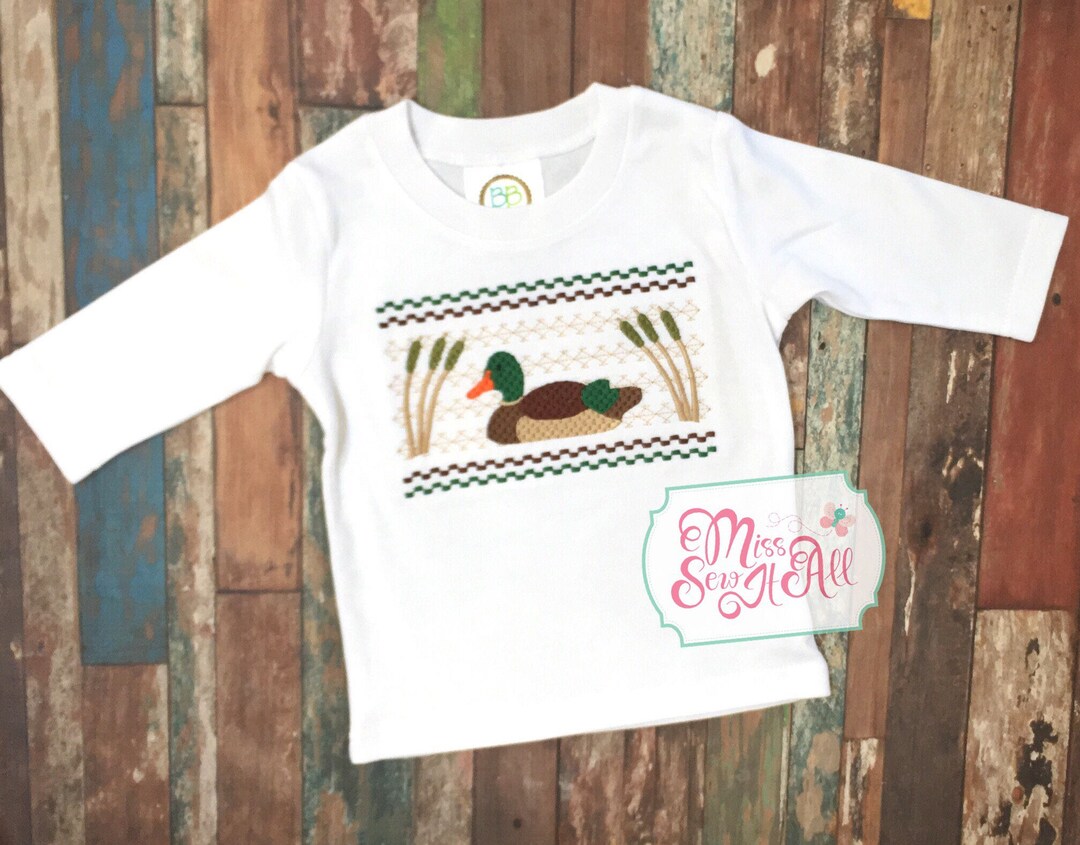 Boys Smocked Mallard Duck Shirt, Custom Design - Etsy