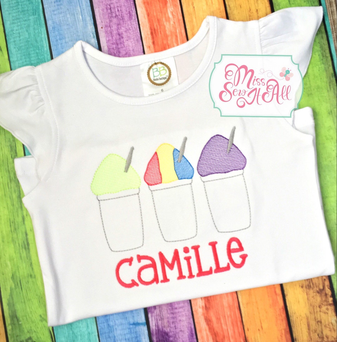 Girls Snowball Shirt, Custom Snowball Shirt, Summer Snowball Top, Kids ...