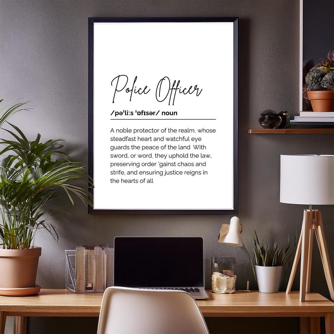 Police Officer Definition, Printable Wall Art, Digital Download, Thank ...