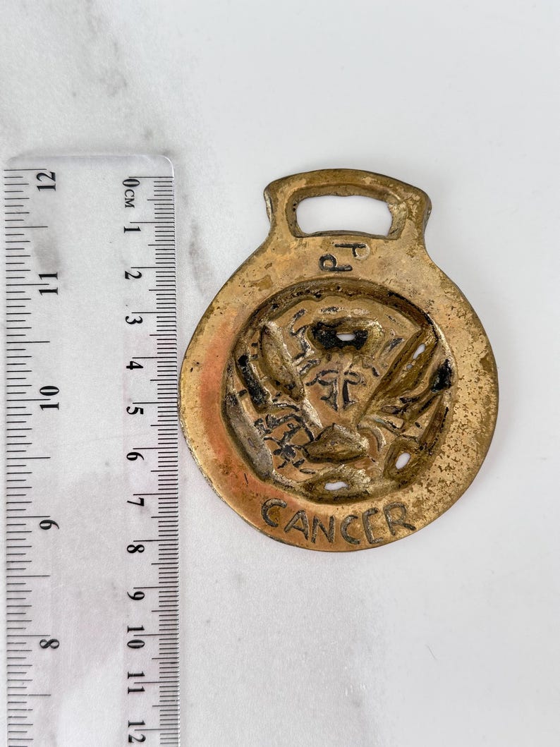 Vintage Horse Brass: Zodiac Cancer Medallion, June 22-july 22 - Etsy