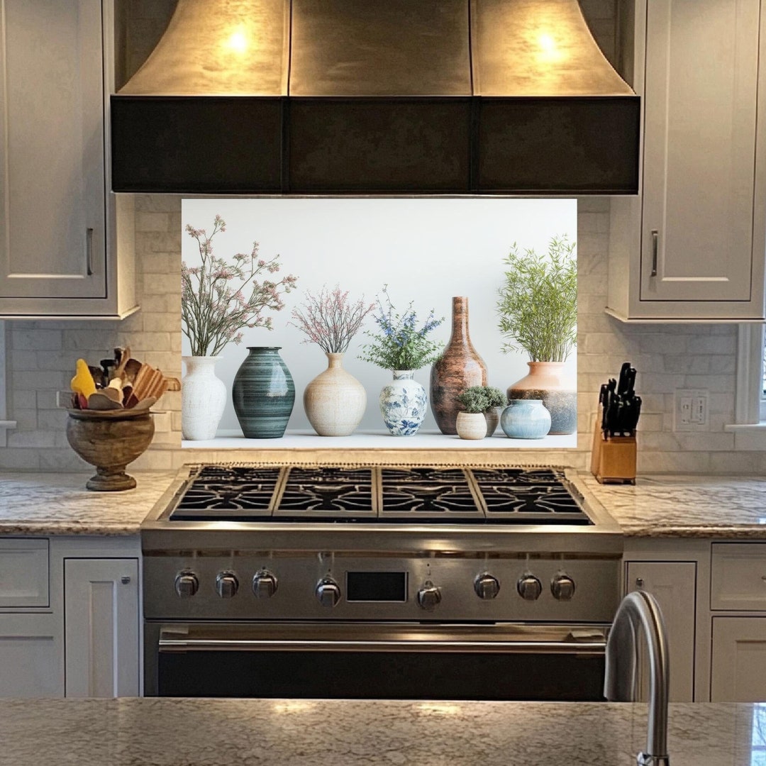 Tempered Glass Backsplash,kitchen Backsplash Behind Stove,glass ...