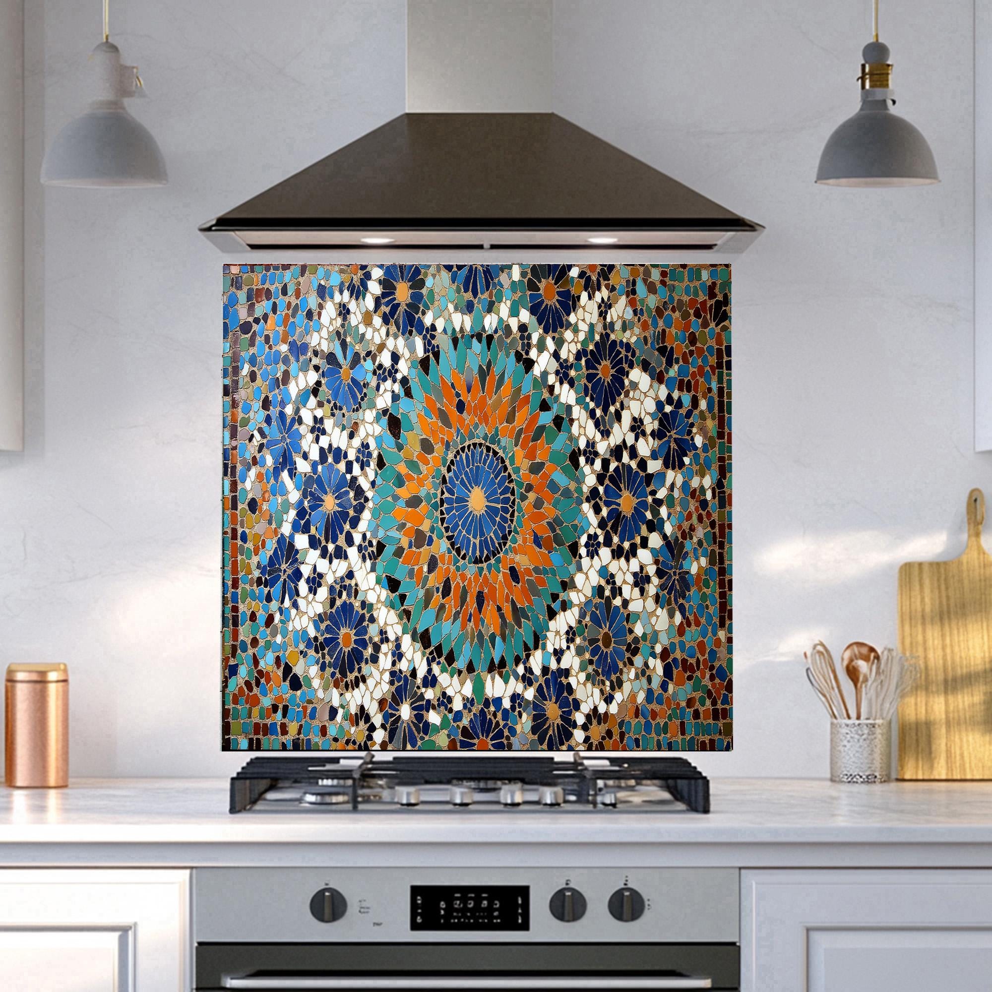 Moroccan Mosaic Glass Backsplash for Behind Stove,kitchen Backsplash ...