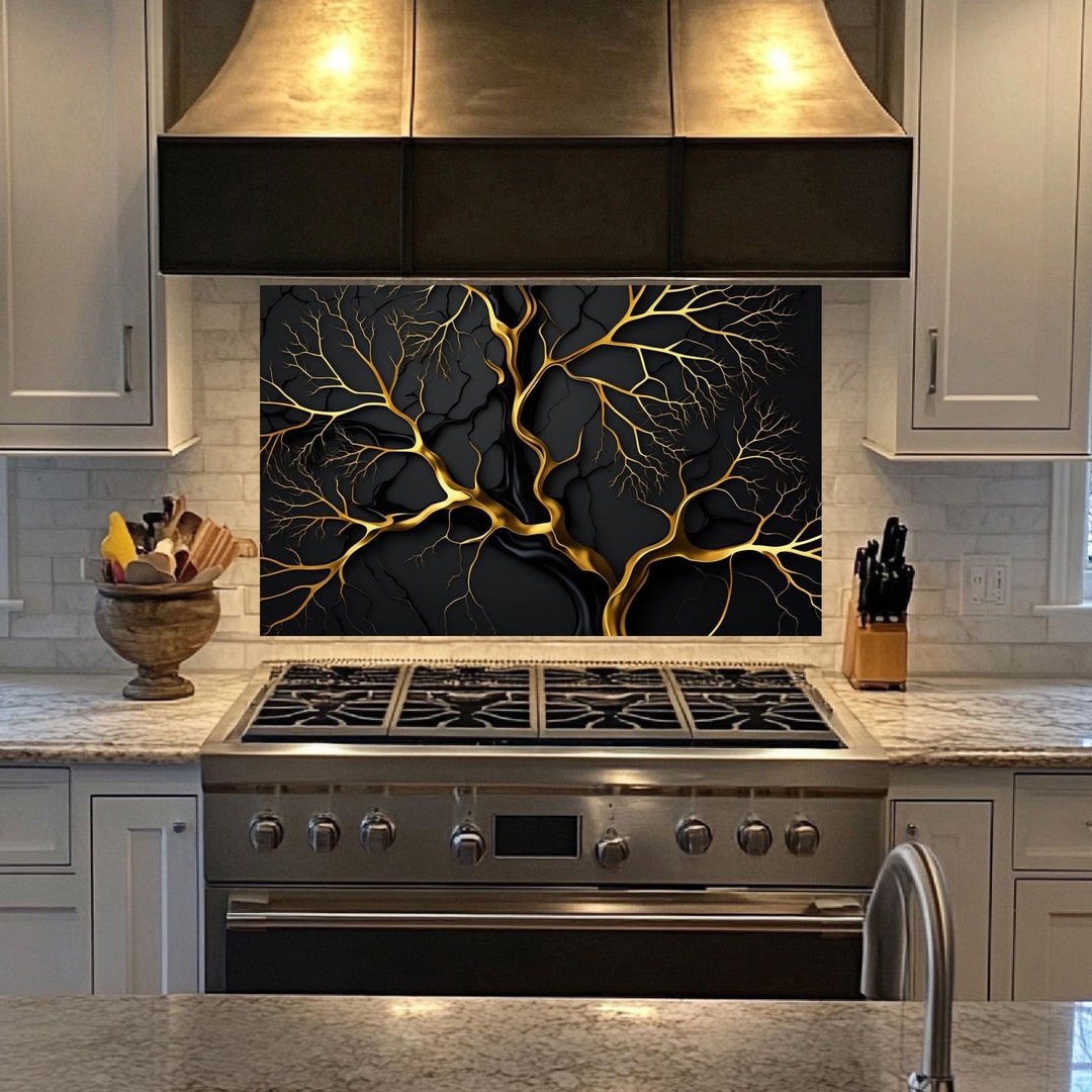 Tempered Glass Backsplash,kitchen Backsplash Behind Stove,glass ...