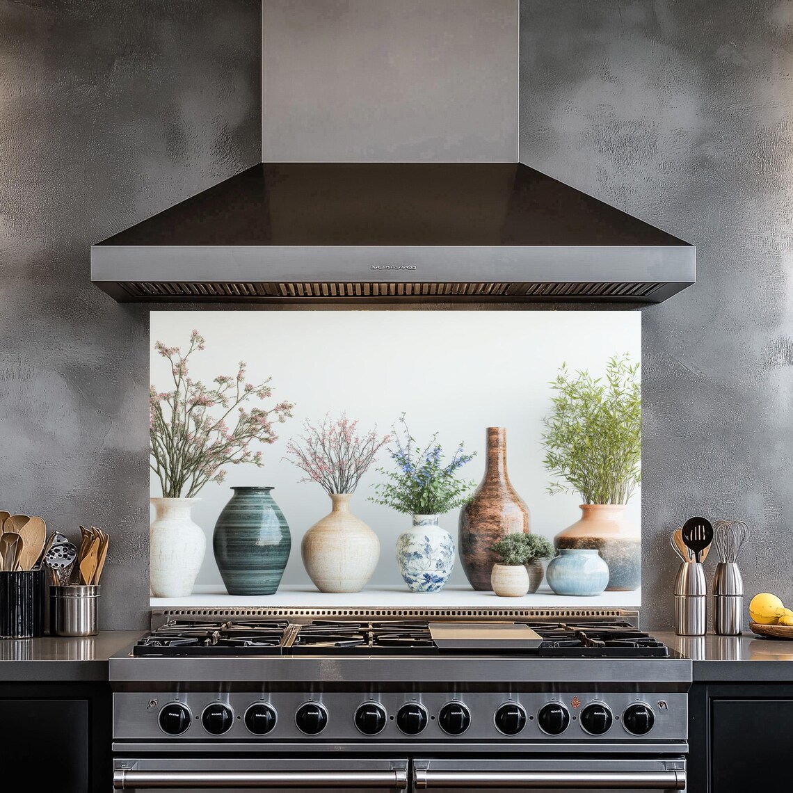 Tempered Glass Backsplash,kitchen Backsplash Behind Stove,glass ...