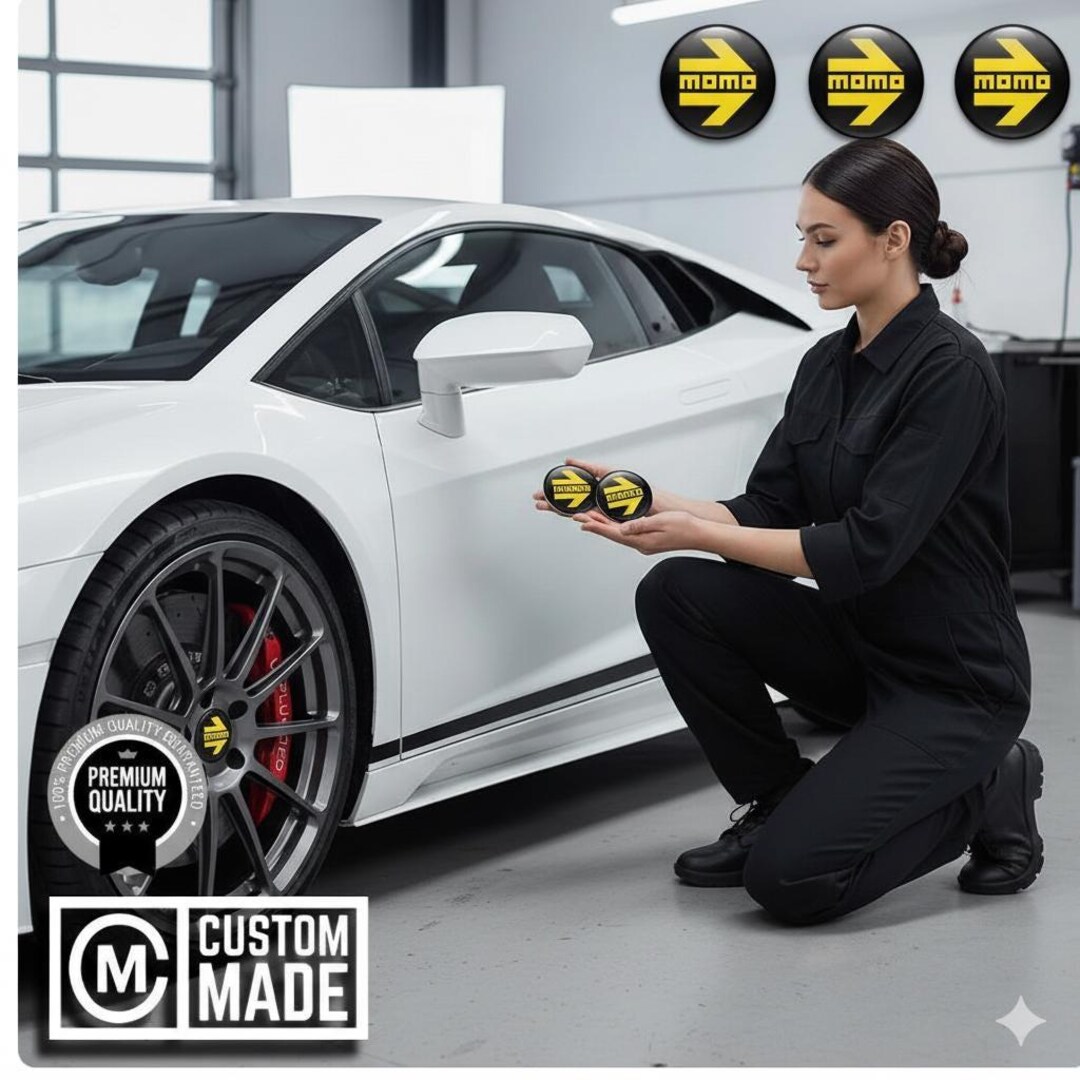 MOMO Wheel Center Caps: Domed 3D Logo Stickers (set of 4) - Etsy