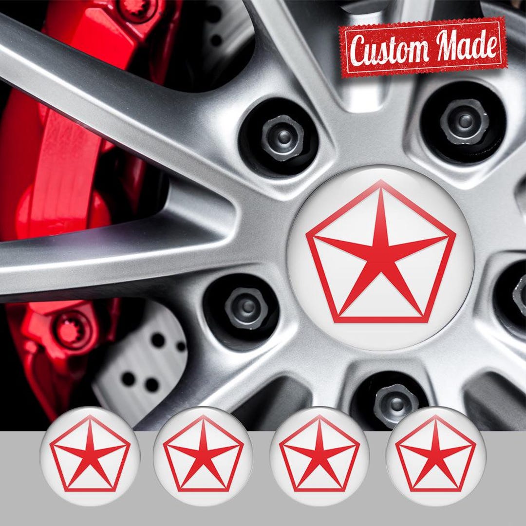 Chrysler Wheel Badge Set: Domed Logo for Rims - Designer Quality Emblem ...