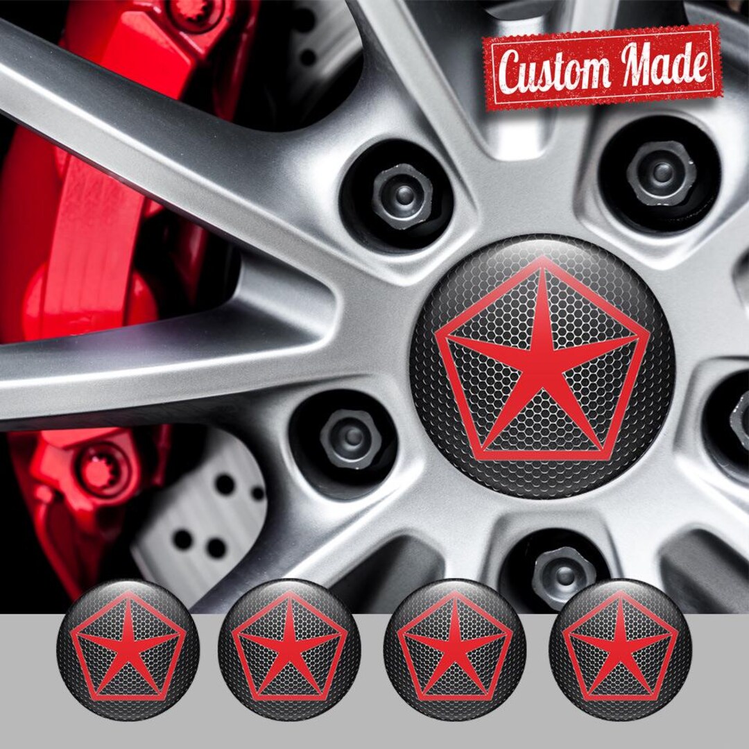 Elegant Epoxy Adhesive Stickers for Chrysler Rims - Wheel Center Badge ...