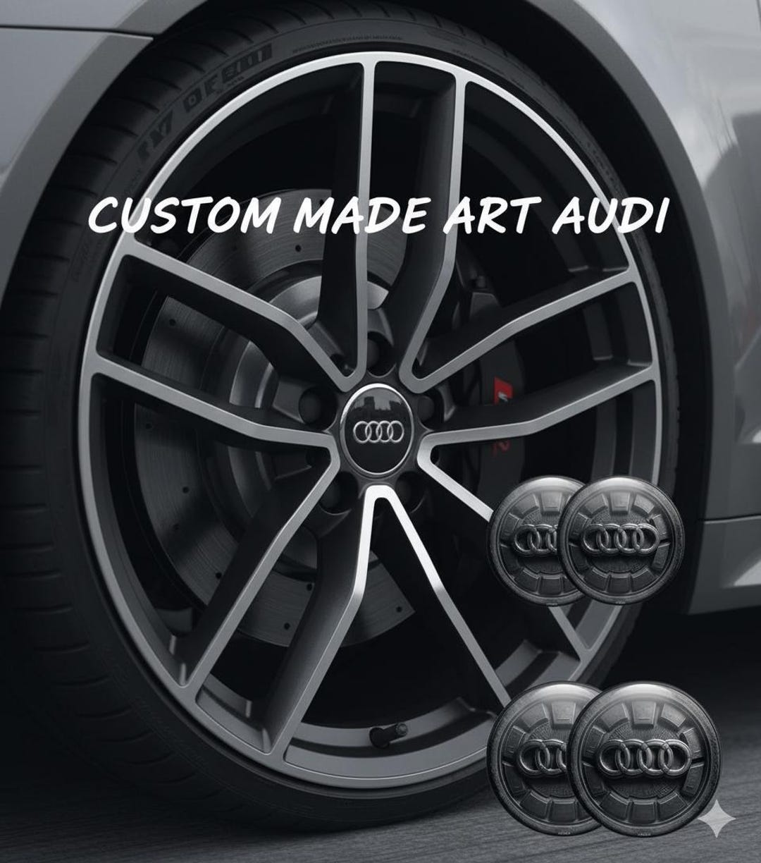 Audi Wheel Center Caps: Epoxy Overlay, Luxury Design (4 Pcs) - Etsy