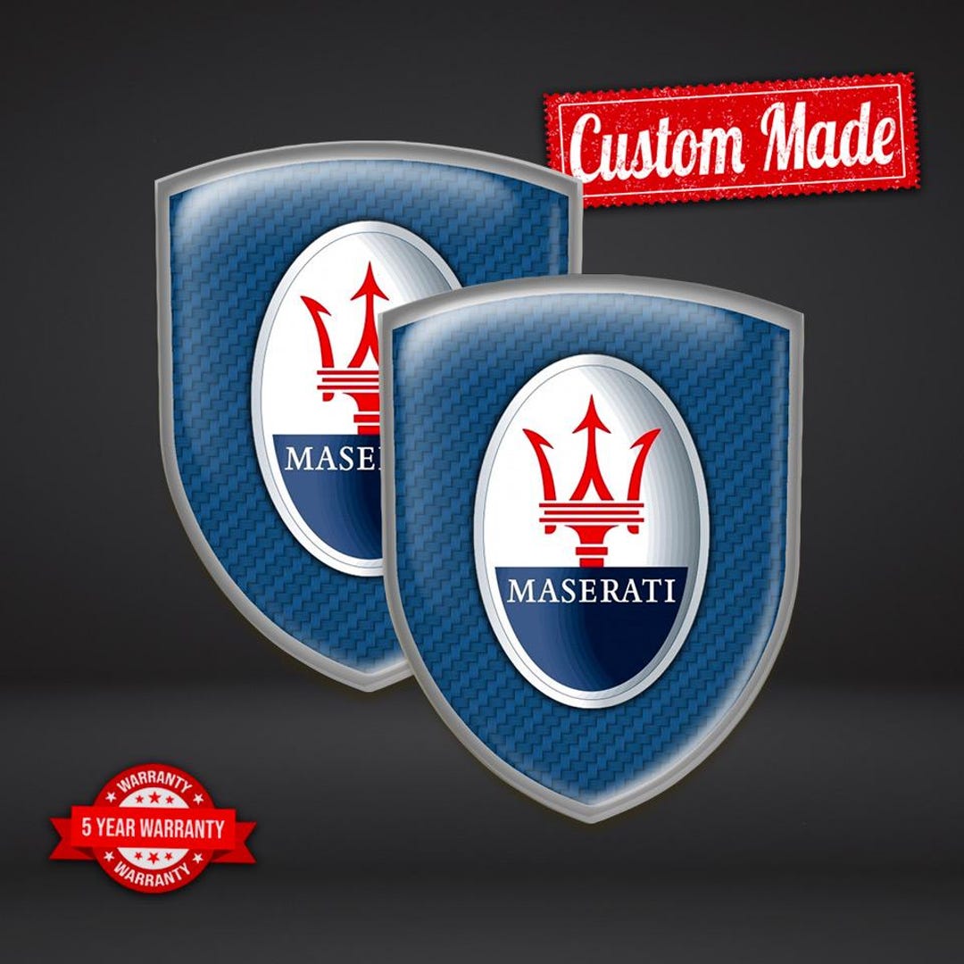 Sleek Maserati 4 Design Stickers - Premium Quality Domed Decals for ...