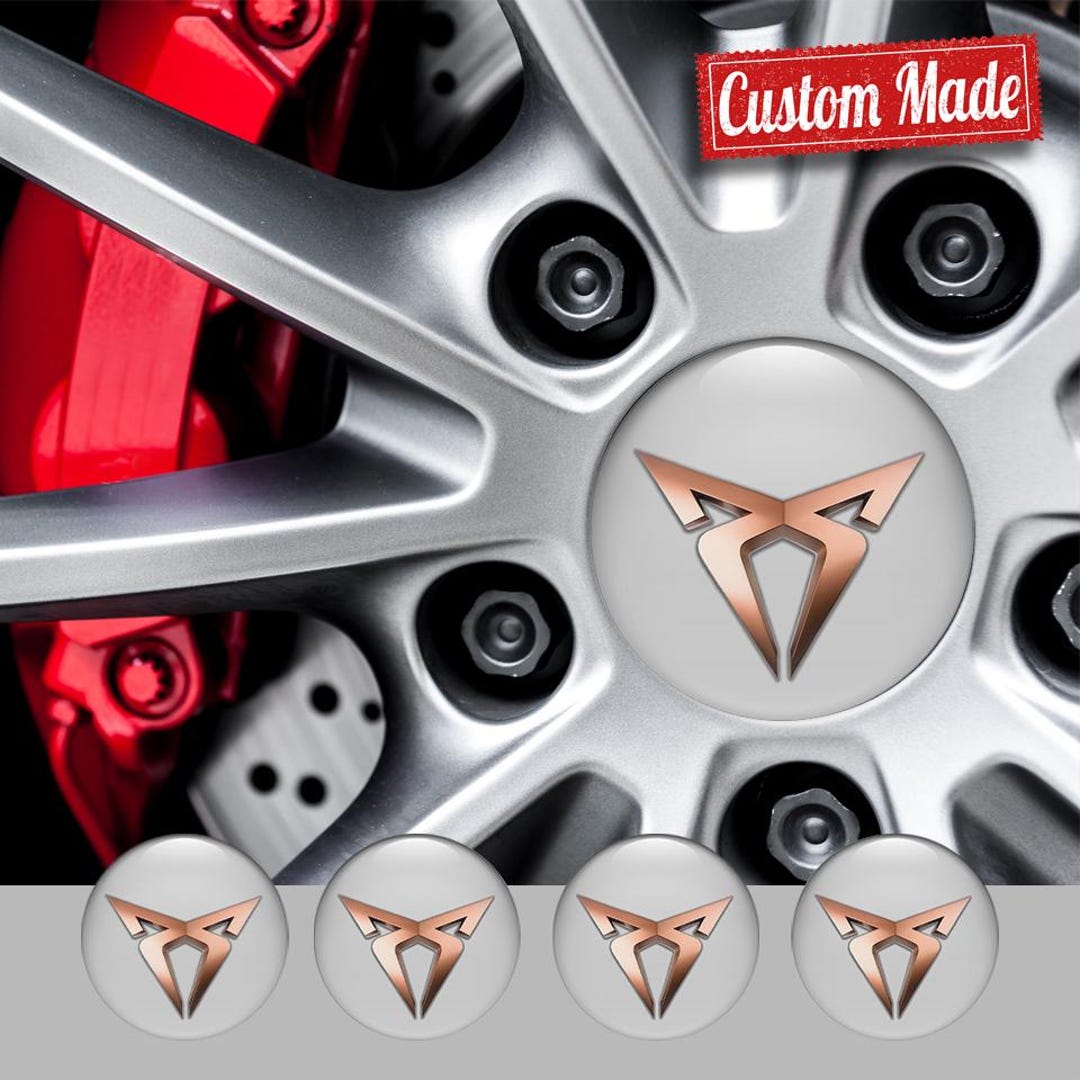 Cupra Wheel Center Caps: Domed Silicone Emblem Stickers, Set of 4 - Etsy