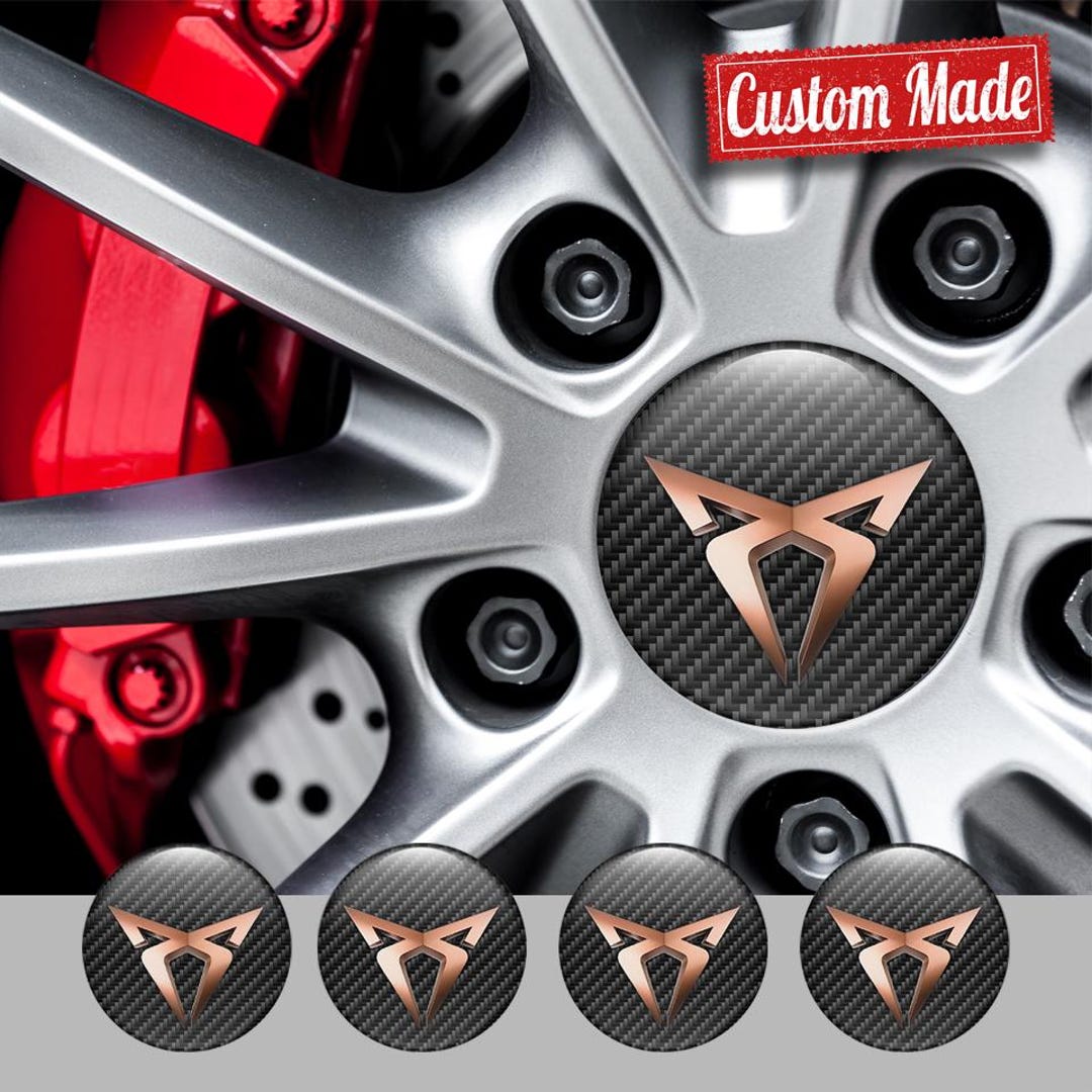 Cupra Rim Sticker Set 4pcs/silicone Domed Logo/self-adhesive Wheel ...