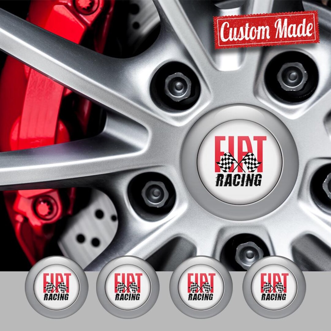 Fiat Wheel Center Caps: Domed Epoxy Rim Stickers (set of 4) - Etsy ...