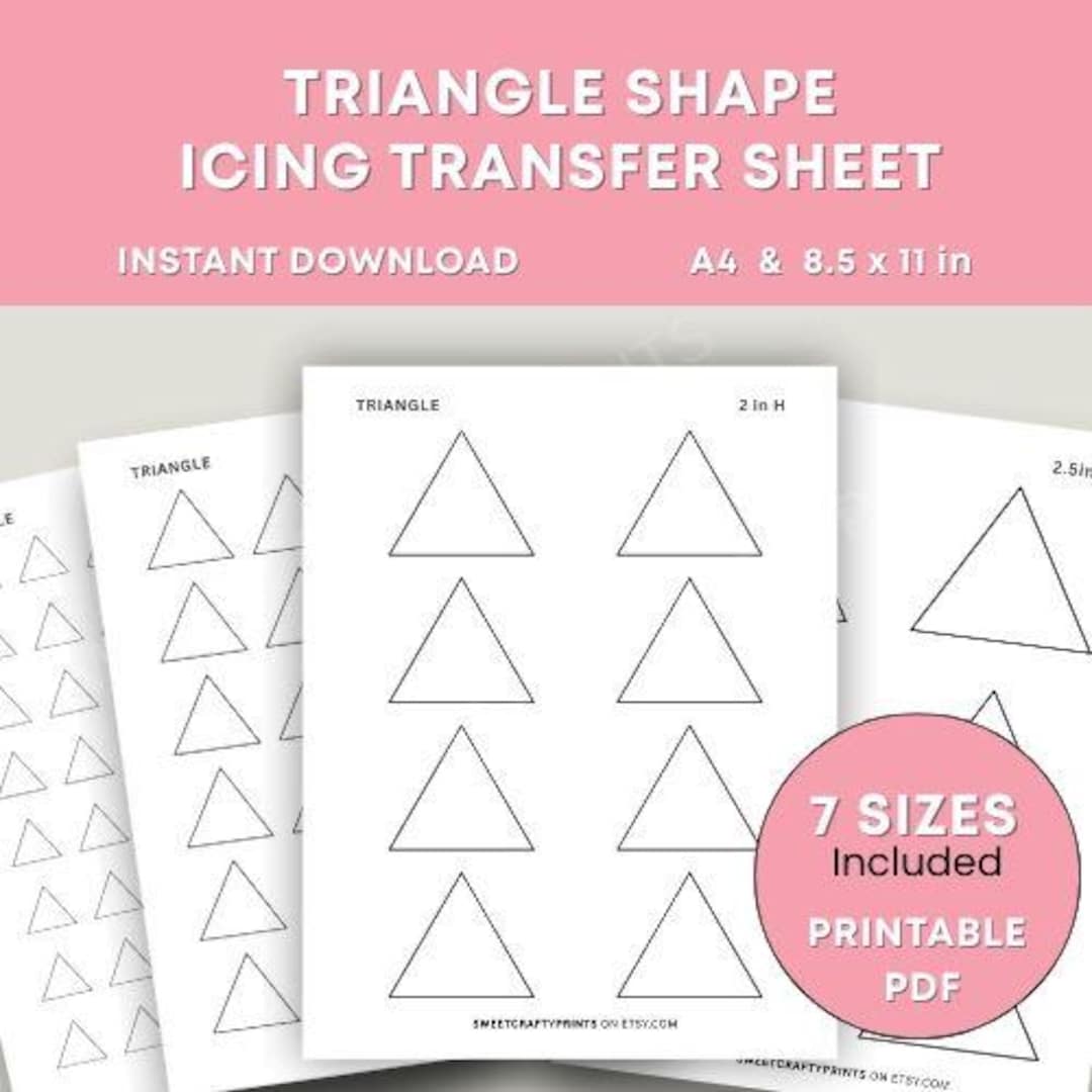 Royal Icing Triangle Shape Transfer Sheets | Printable Triangle Icing ...