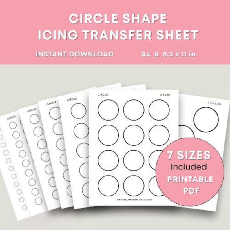 Royal Icing Circle Shape Transfer Sheets | Printable Circle Icing ...