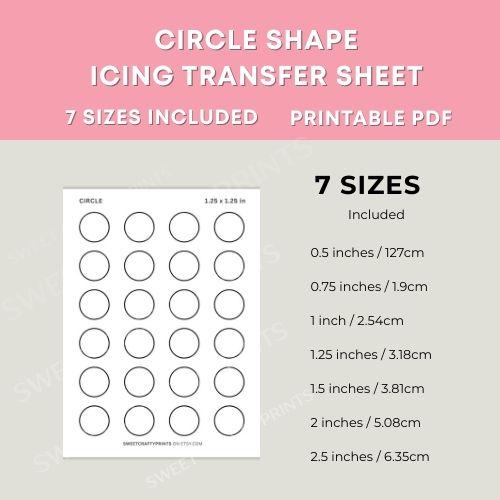 Royal Icing Circle Shape Transfer Sheets | Printable Circle Icing ...