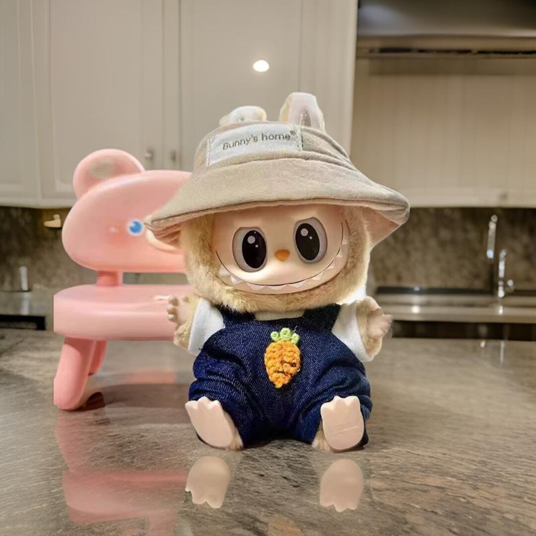 Labubu Overall Carott Style Outfit Labubu Have a Seat Labubu Macaron - Etsy