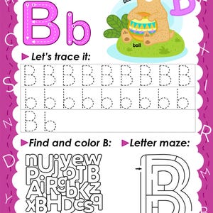 Alphabet Adventures. Fun and Interactive Workbook. Montessori Busy ...