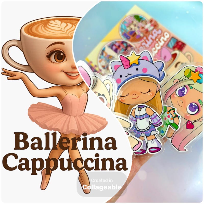 Ballerina Cappuccino Toy - Etsy