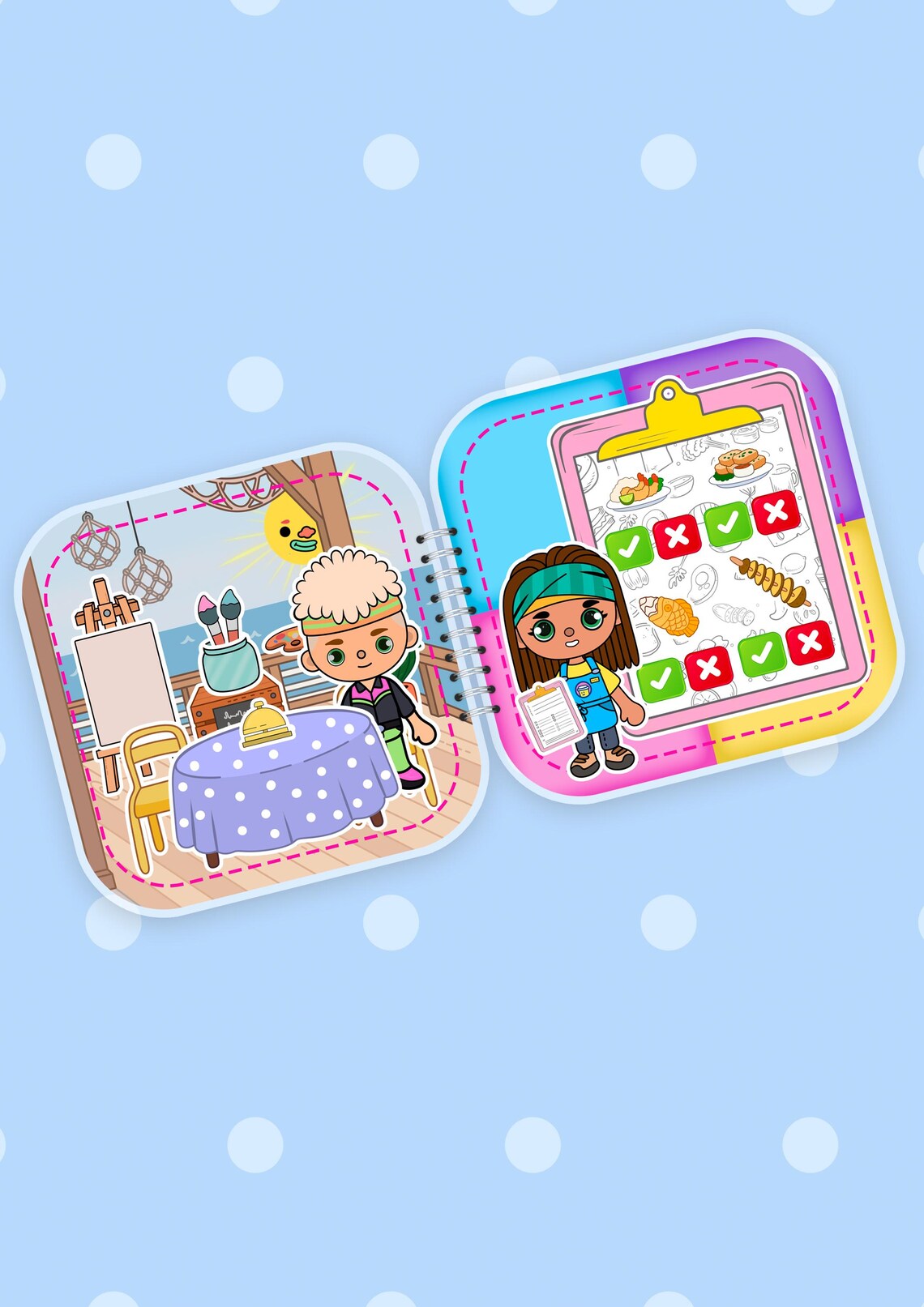 Game-book. Doll and Her Friend Adventure. Interactive Educational ...