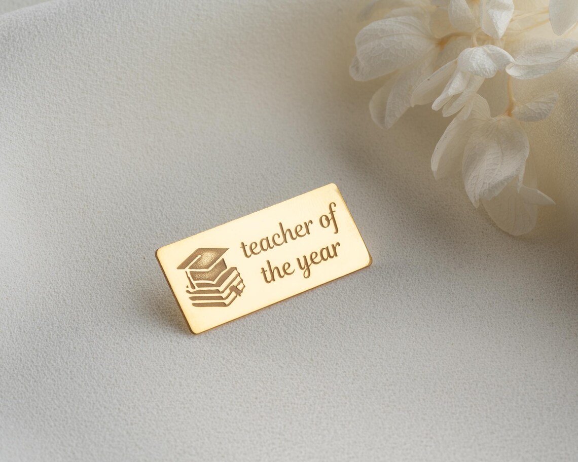 Personalized Sterling Silver Nameplate Lapel Pin, Professional Collar ...