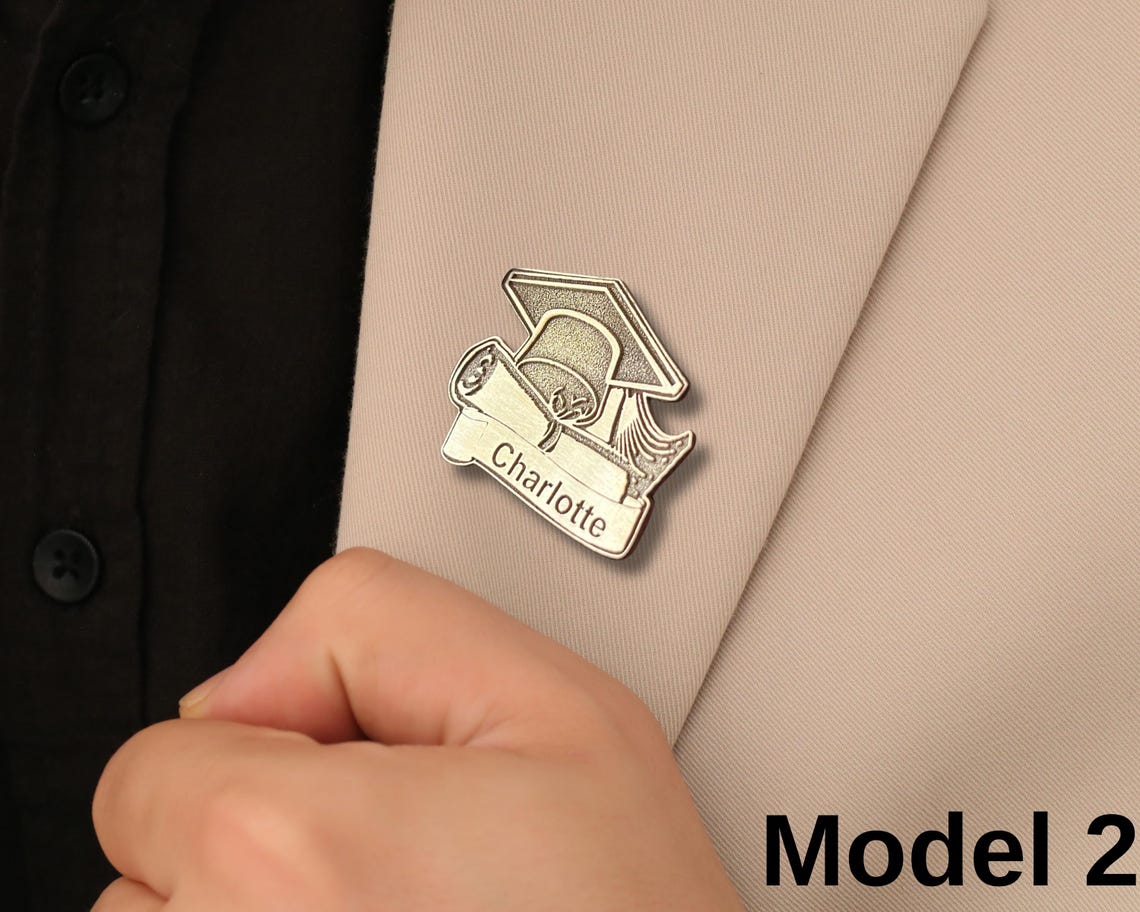 Class of 2025 Lapel Pin, Custom Graduation Brooch, School Logo Badge - Etsy