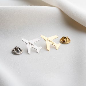 Airplane Lapel Pin, Flight Attendant Jacket Collar Logo Pin, Custom ...