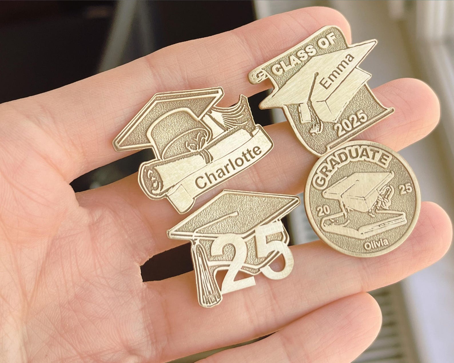 Class of 2025 Lapel Pin, Custom Graduation Brooch, School Logo Badge - Etsy