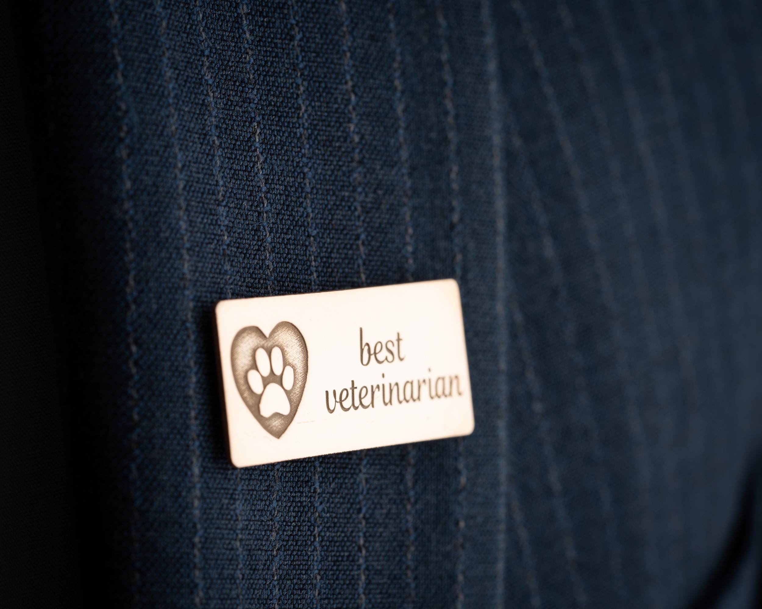 Personalized Sterling Silver Nameplate Lapel Pin, Professional Collar ...
